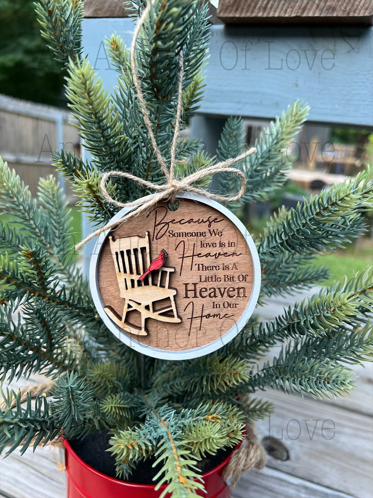 Rocking chair ornament – An Anchor Of Love